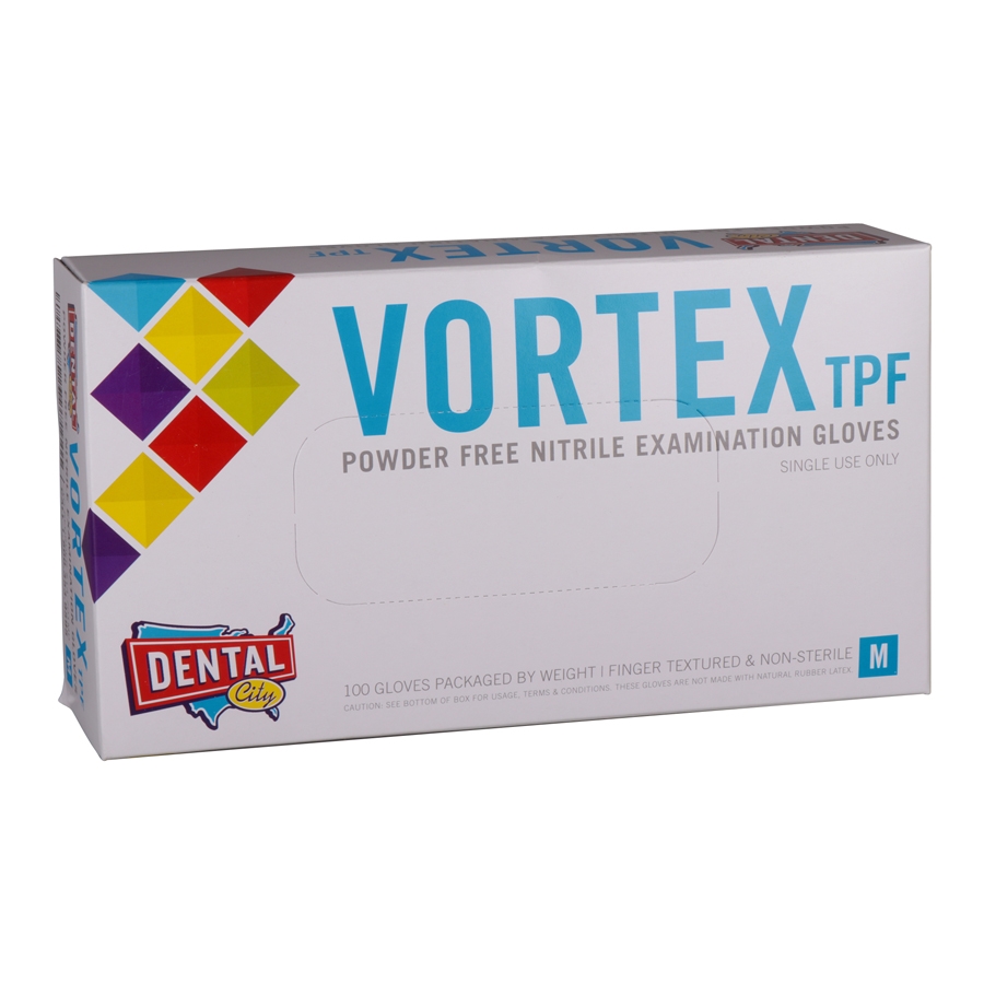 Dental City - Vortex TPF Nitrile Powder Free Examination Gloves 100/Box