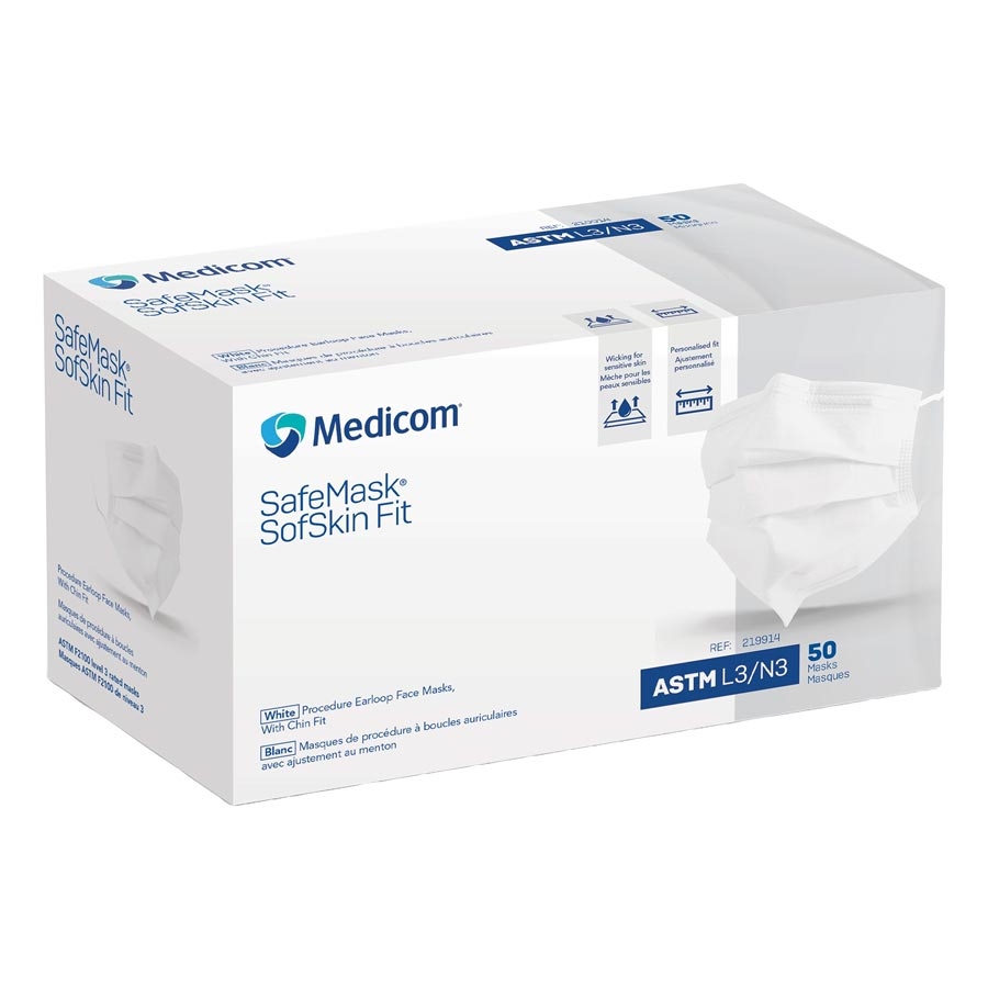 Medicom - SafeMask SofSkin Fit Level 3 Earloop Mask